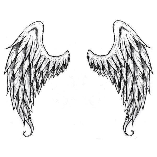 Large Angel Wings Temporary Flash Tattoos Perfect for Summer Parties ...