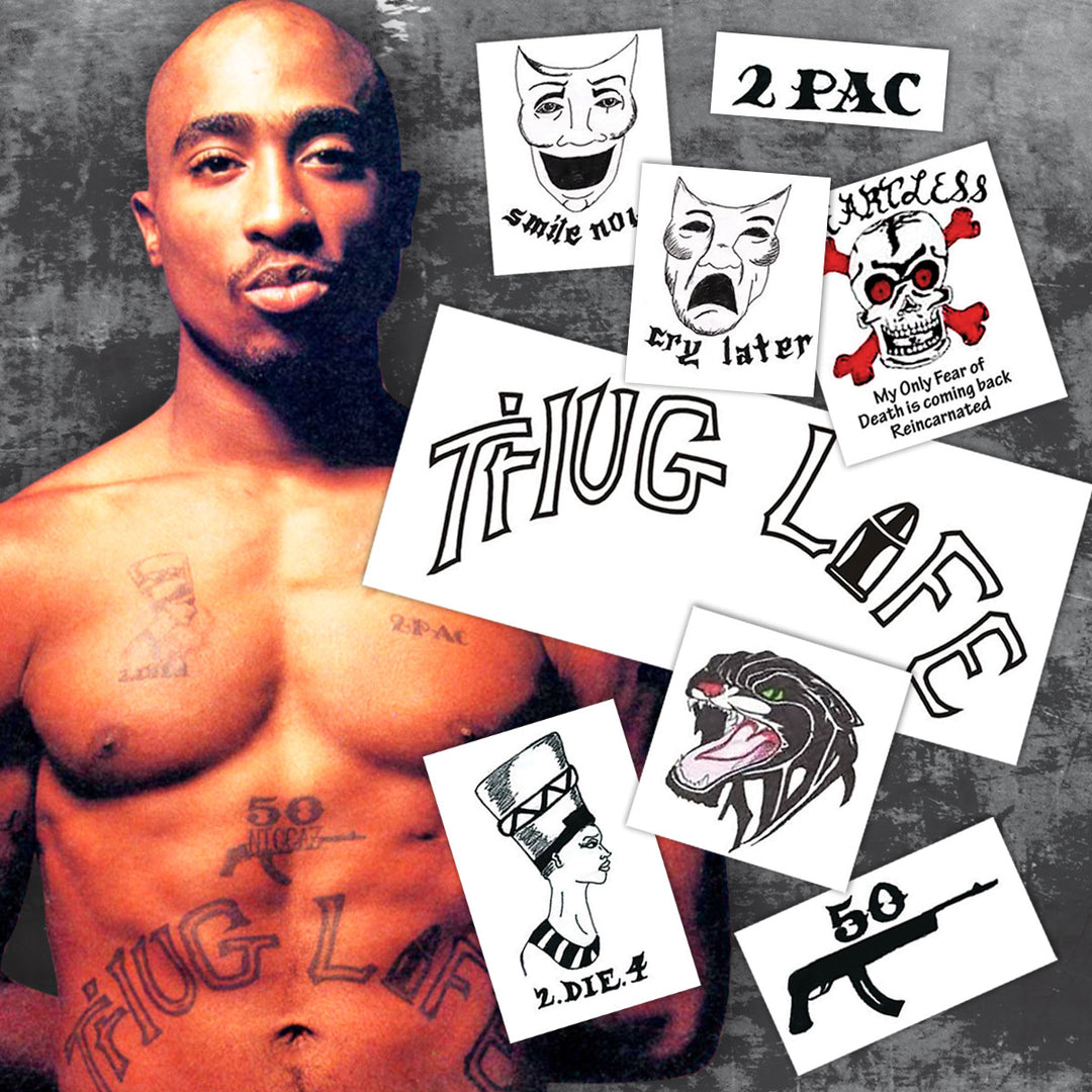 2Pac - Tupac Shakur Temporary Tattoos – FashionTats.com