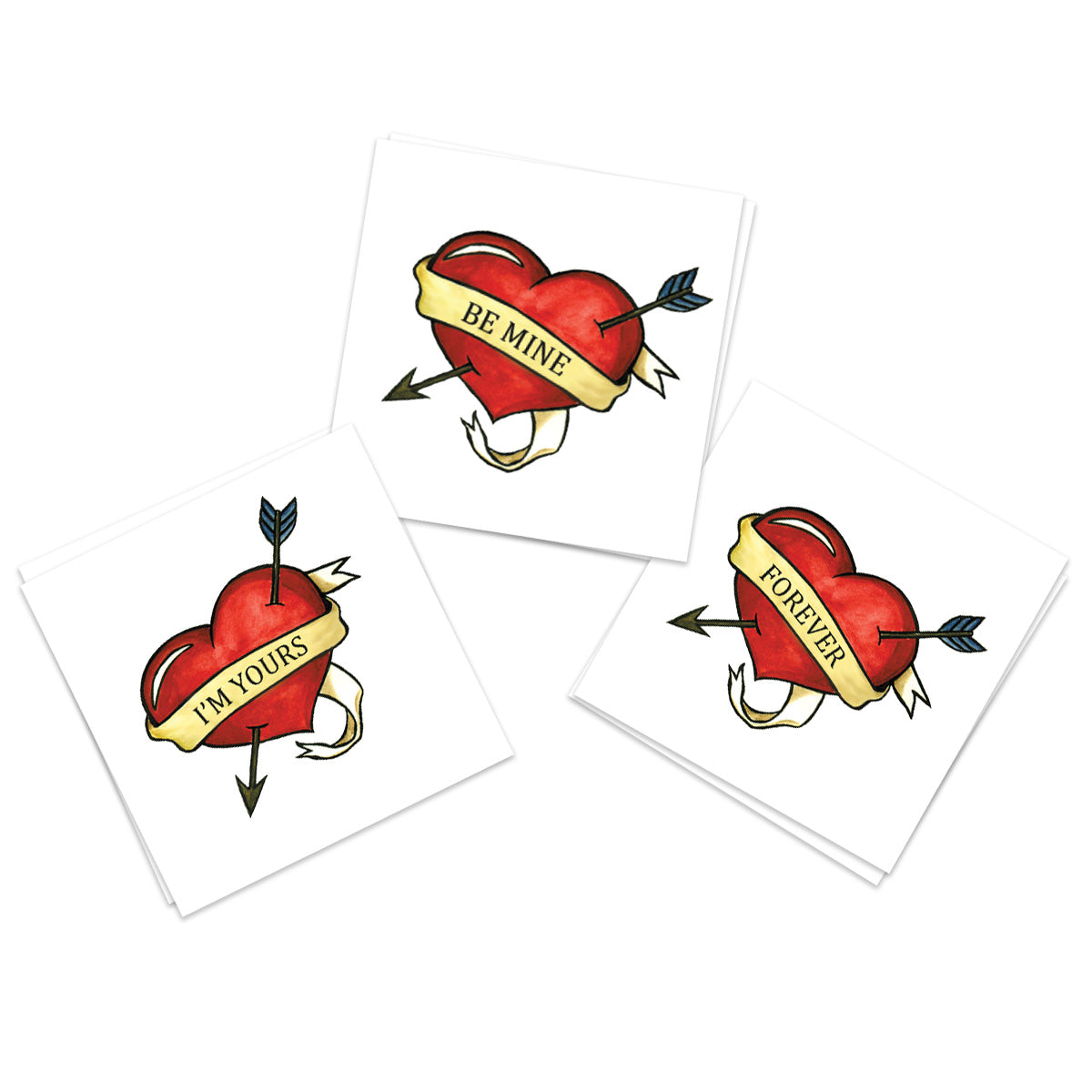 Love Heart Temporary Tattoos – FashionTats.com